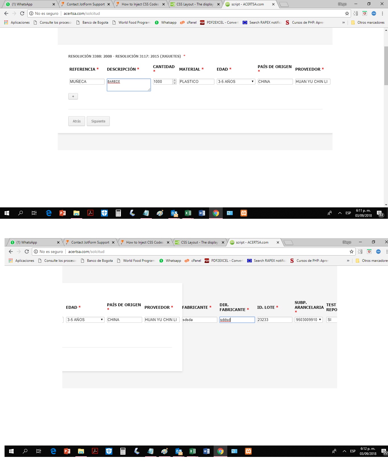 We need the Configurable List Widget displayed in 2 rows
